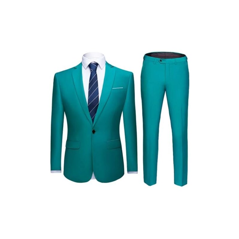 Pegsmio (Giacca + Pantaloni) Abito da Uomo Formale da Lavoro Slim Abito ...