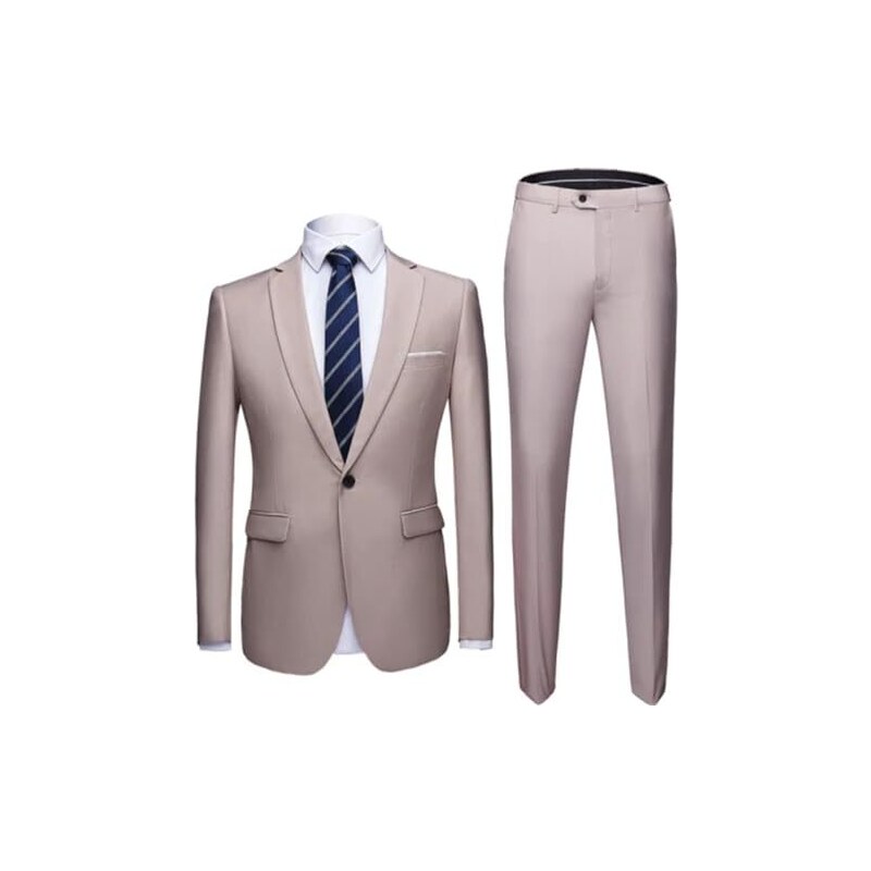 Pegsmio (Giacca + Pantaloni) Abito da Uomo Formale da Lavoro Slim Abito ...