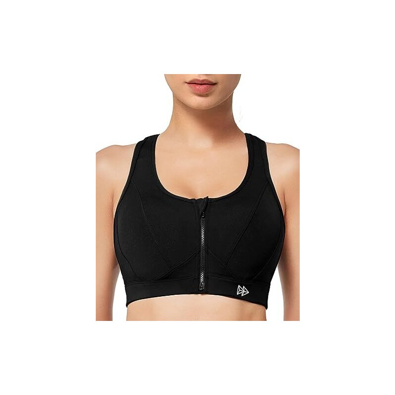 Yvette Donna Reggiseno Sportivo Cerniera Frontale Forte Sostegno