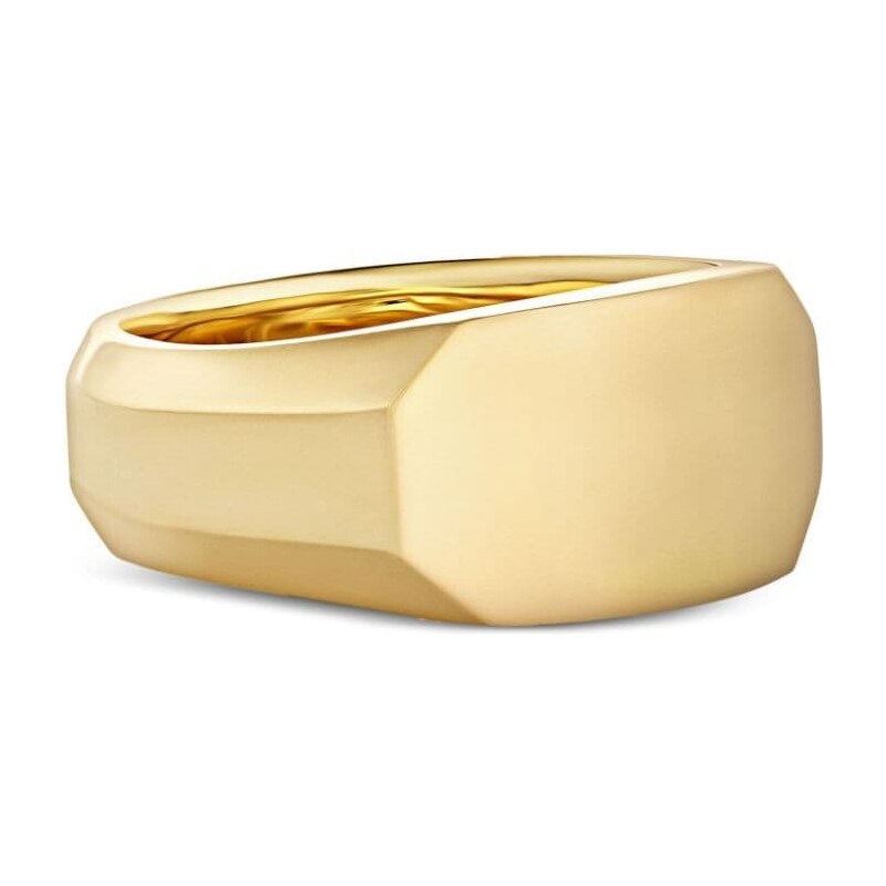 David Yurman Anello a sigillo Streamline Cigar in oro giallo 18kt ...