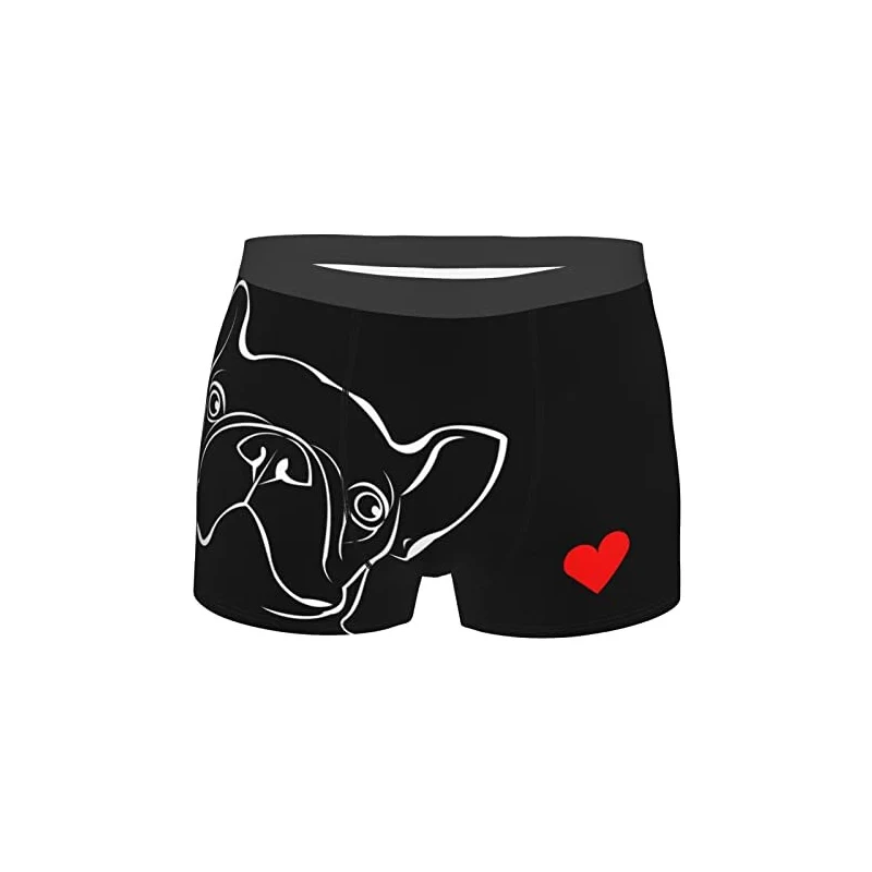 942 Boxer da Uomo Bulldog Francese con Cuore Rosso Boxer Aderenti da ...