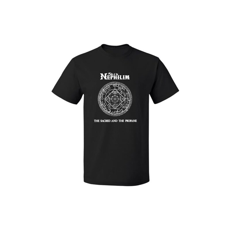 Lesley Fields of The Nephilim Band Logo Black White Tshirt Men's ...