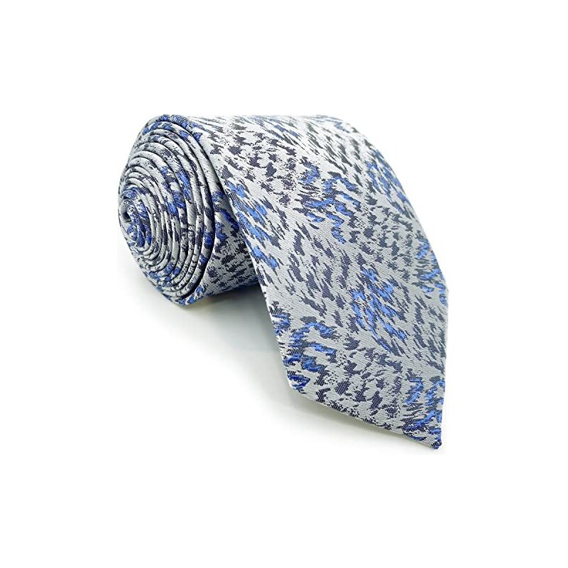 S&W SHLAX&WING Nuove cravatte da uomo in argento celeste taglia ...