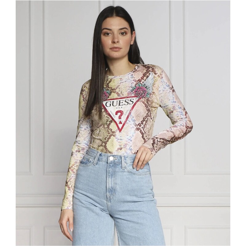 GUESS Body LS GUESS LOGO SNAKE | Slim Fit - Stileo.it
