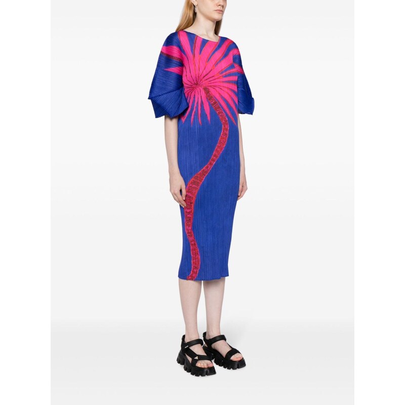 Pleats Please Issey Miyake Abito con stampa Ice Desert - Blu - Stileo.it