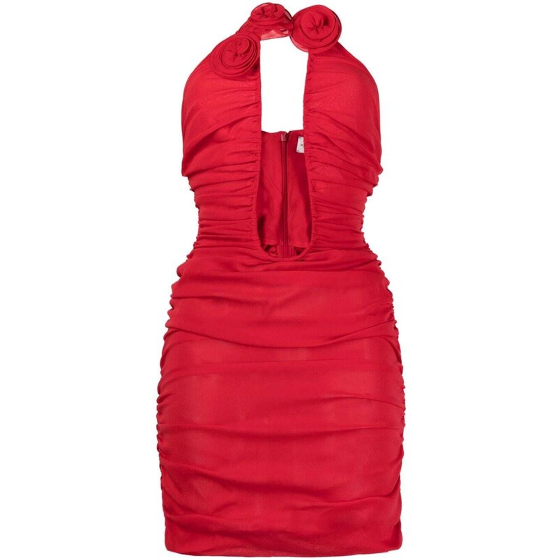 Magda Butrym Abito corto con ruches - Rosso - Stileo.it Magda Butrym Abito corto con ruches - Rosso - Stileo.it