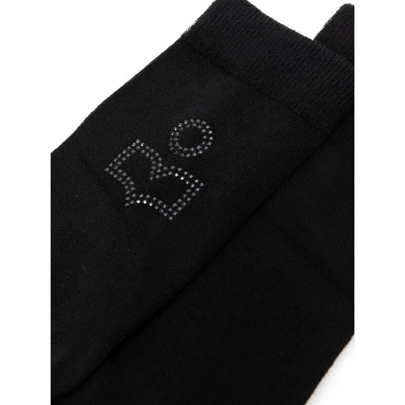 ISABEL MARANT Calzini con ricamo - Nero - Stileo.it