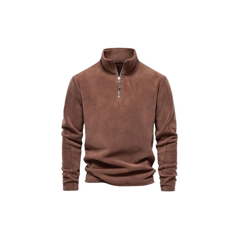 HEYDHSDC Autunno Inverno Caldo Pile Giacche Uomo Manica Lunga Cerniera ...