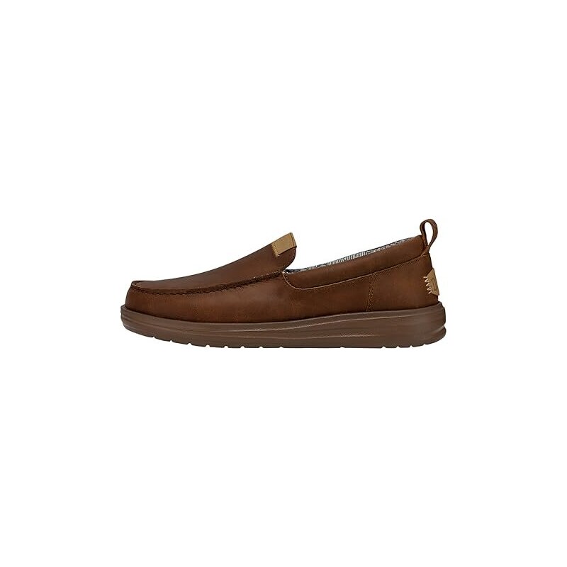Hey Dude Wally Grip Craft Leather Brown Mocassino Uomo (41) - Stileo.it