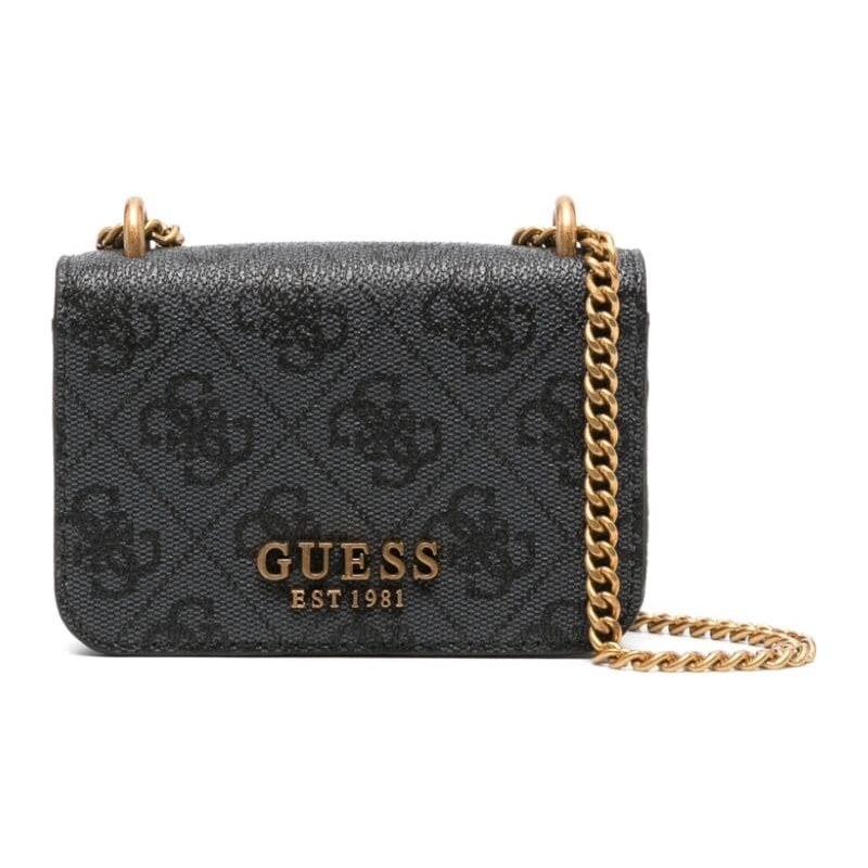 GUESS USA Borsa a spalla mini Alexie con placca logo - Blu - Stileo.it