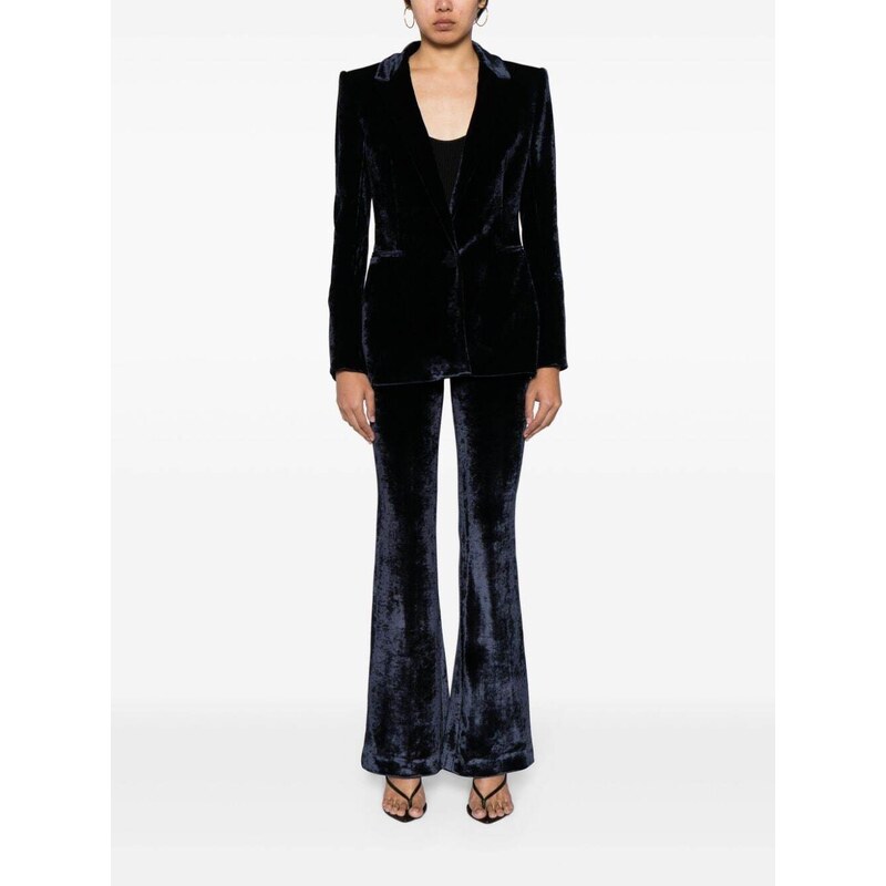 Galvan London Blazer monopetto in velluto - Blu - Stileo.it