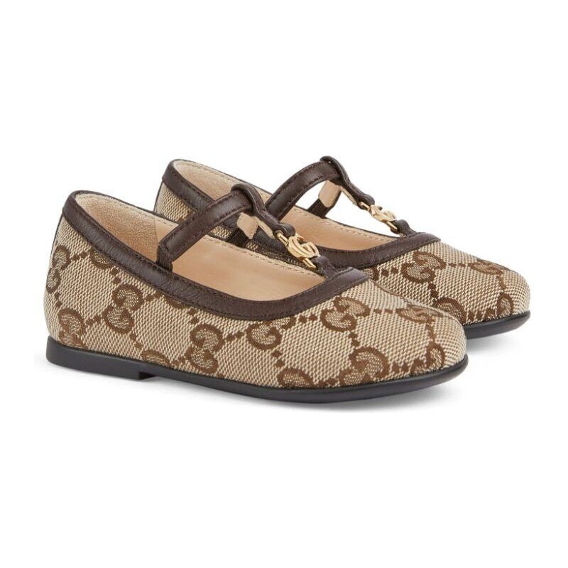 Gucci Kids Ballerine GG Supreme - Toni neutri - Stileo.it