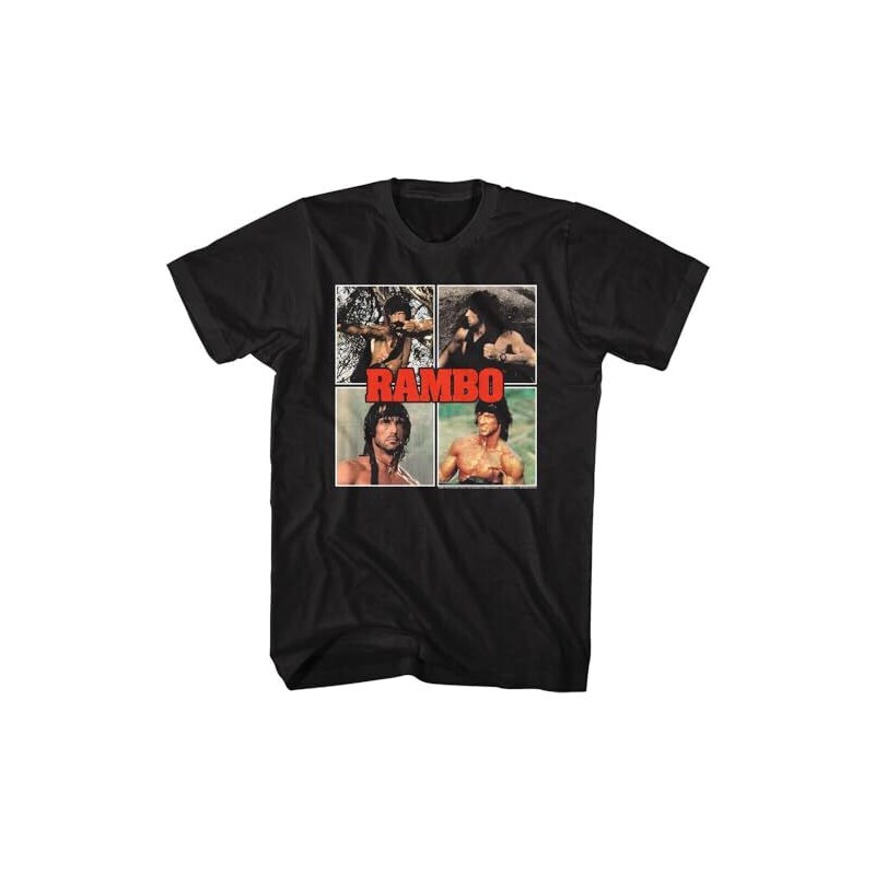 NCEO Rambo Men's T-Shirt The Moods of John Rambo Collage Sylvester ...