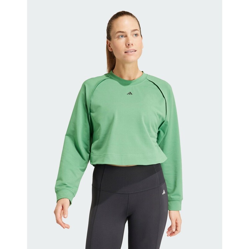 adidas performance adidas - Power - Top verde a vogatore con strato ...