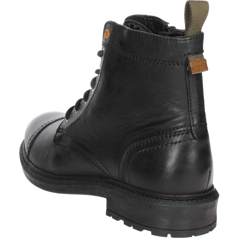 Anfibi Uomo Wrangler WM22080A pelle bovina Nero - - Stileo.it
