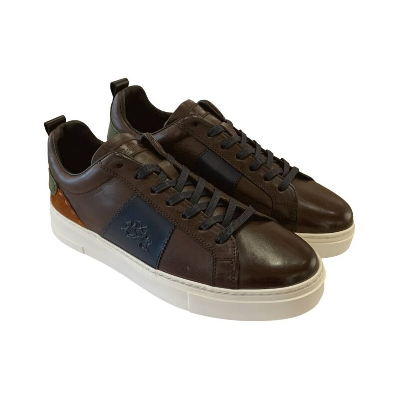 La Martina Lfm232 011 Sneakers Uomo In Vera Pelle Testa Di Moro 40 ...