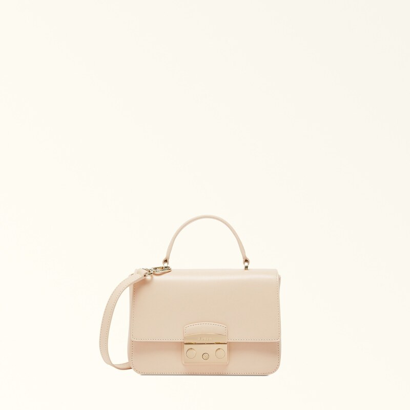 Furla Metropolis Borsa A Mano Ballerina I Rosa Pelle Di Vitello Morbida ...
