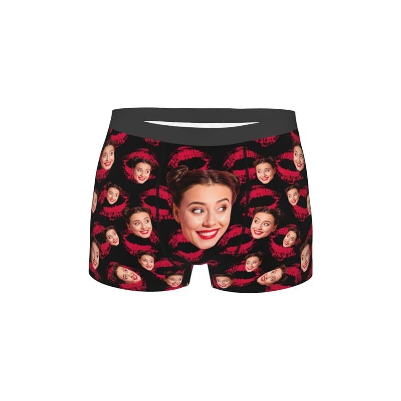 WILINNI Personalizzate Boxer Uomo Divertenti | Foto Stampate in Faccia ...