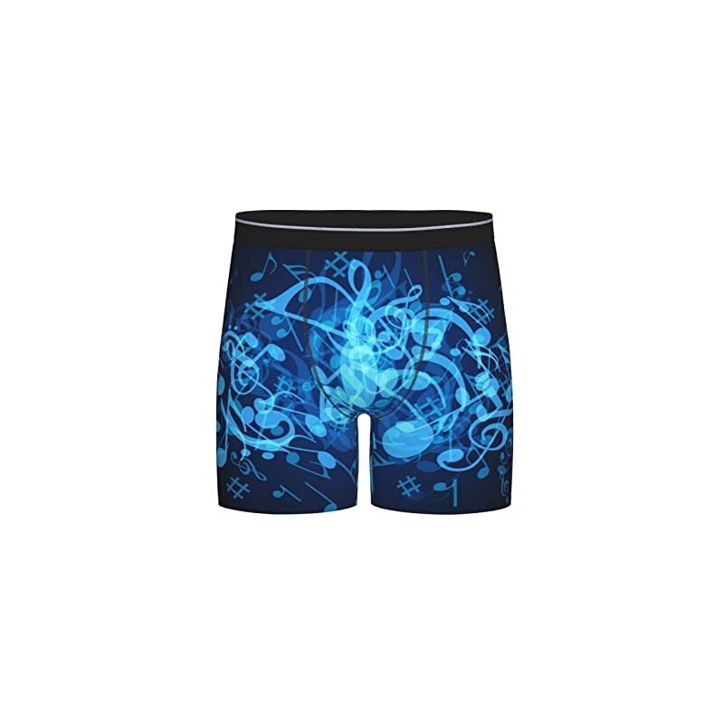 KJHBVND Boxer da uomo con note musicali, Nero , S - Stileo.it
