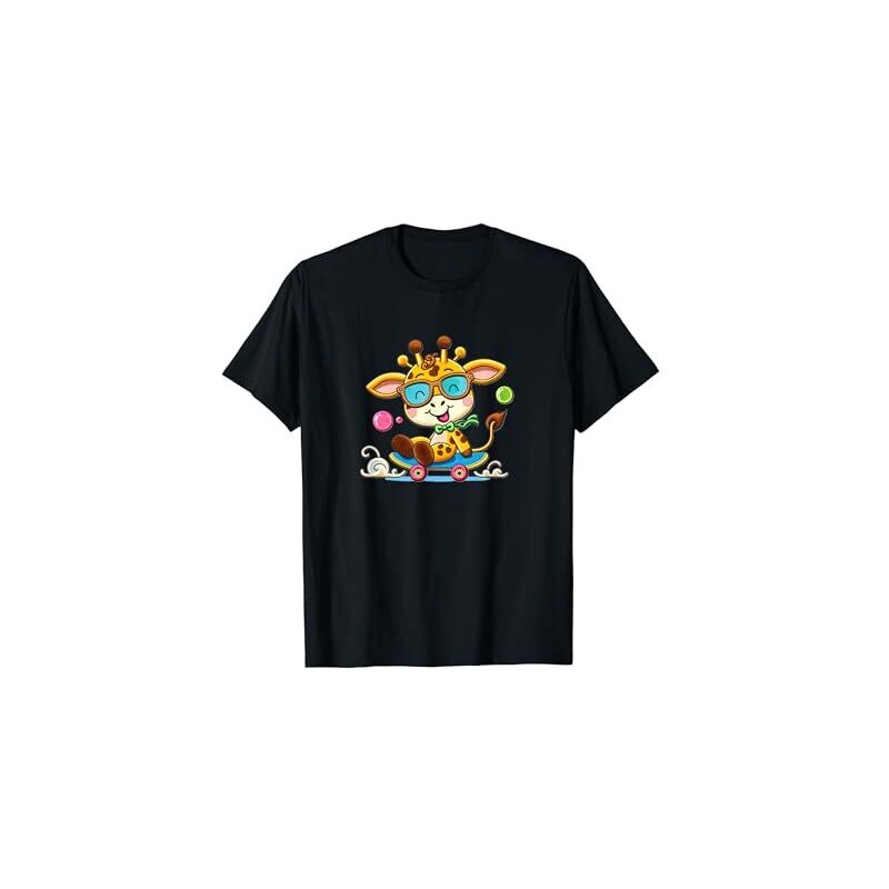 Stylishlux Disegno del personaggio della giraffa sullo skateboard ...