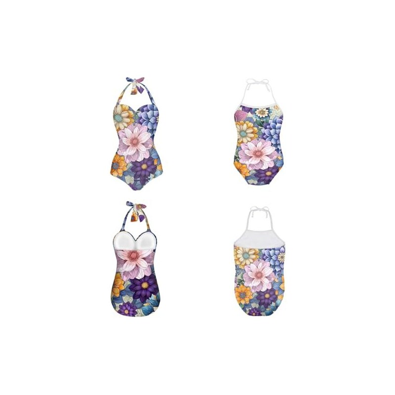 SCRAWLGOD Costume da bagno intero da donna e ragazza, costume da bagno ... SCRAWLGOD Costume da bagno intero da donna e ragazza, costume da bagno ...