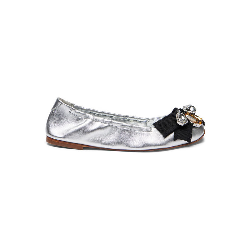 Casadei Queen Bee Ballet Ballerina, Flats e Mocassini, Argento, Nappa ...