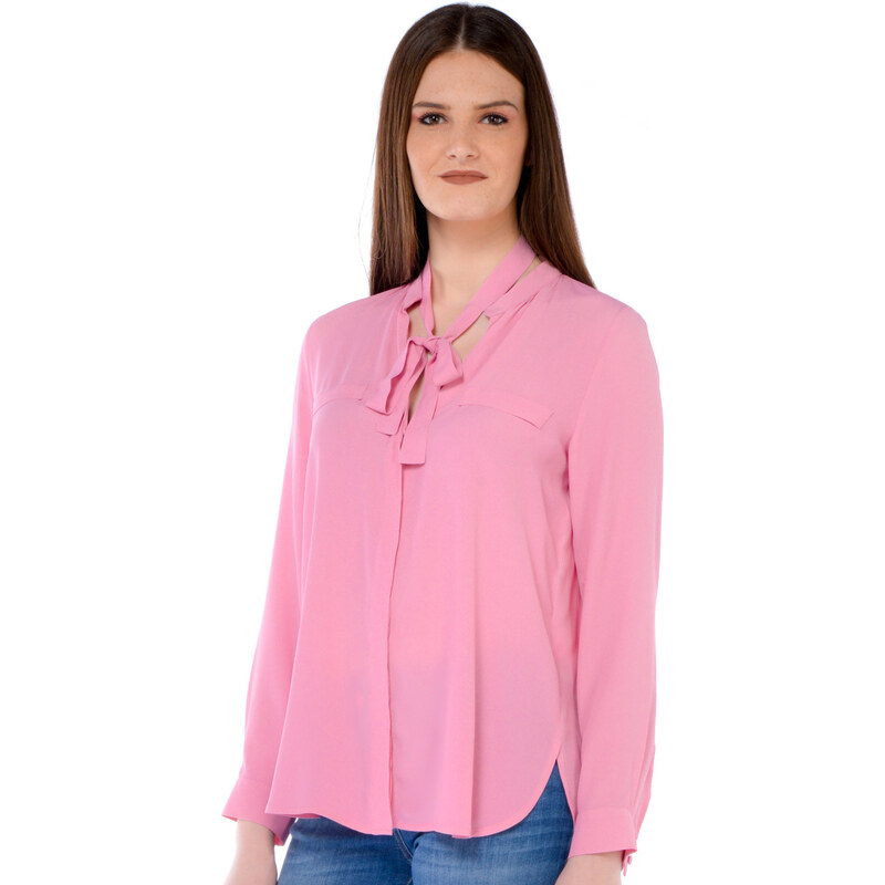 blusa donna Marella tinta unita misto seta - Stileo.it