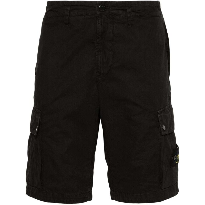 Stone Island Short Cargo Nero Stileo It
