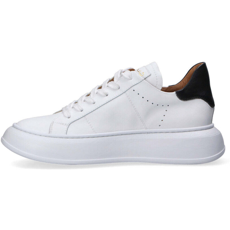 Via Roma 15 sneaker pelle bianco nera - Stileo.it