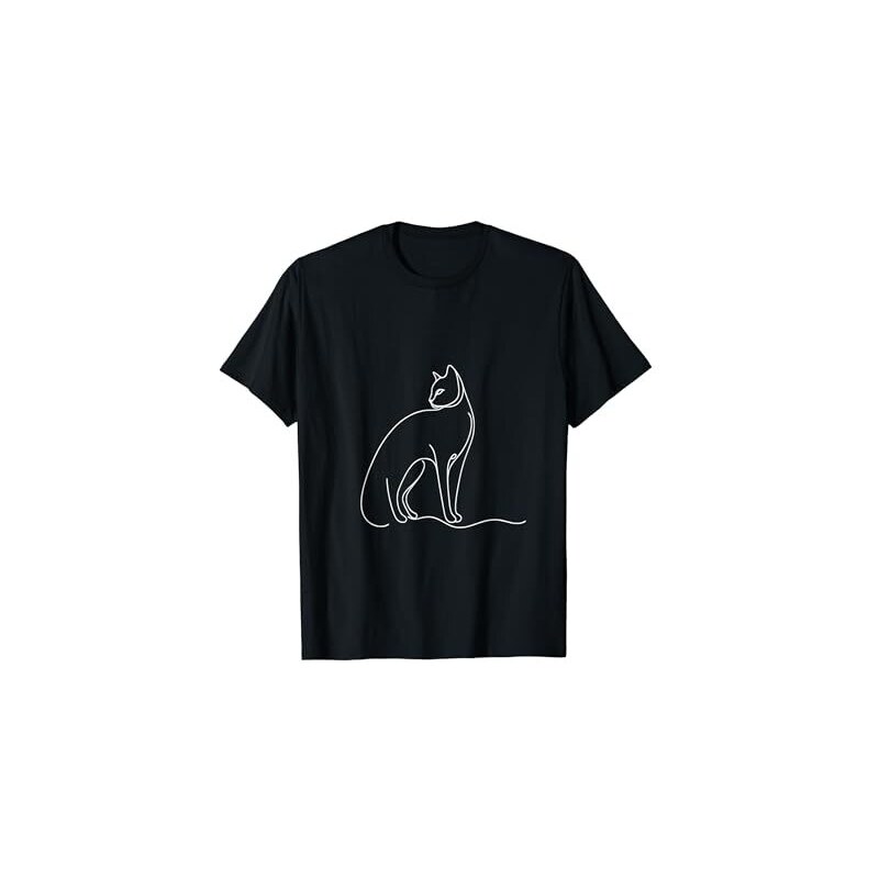 Jimbeels Simple Line Art Gattino Gatto Opera d'arte Disegno Gatto ...