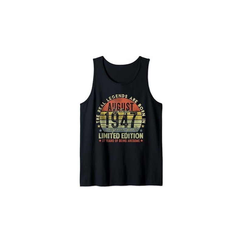 1947 77th Birthday Decorations 77 Years Old Mens Legend Since August ...