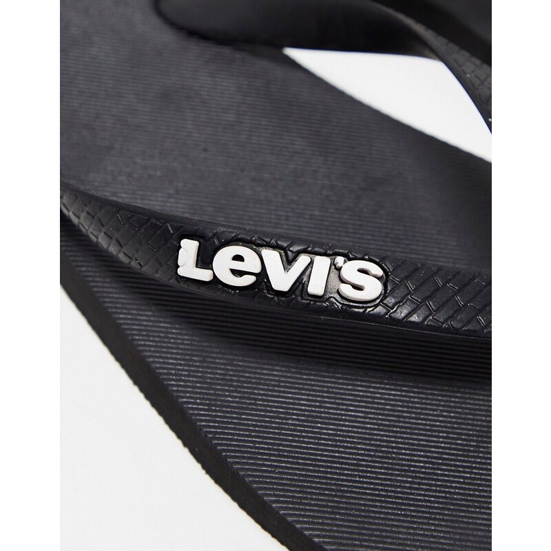 Levi's - Dixon - Infradito nere con logo-Nero - Stileo.it