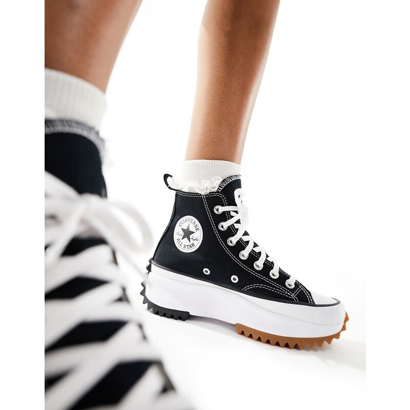 Converse - Run Star Hike Hi - Sneakers alte nere-Nero - Stileo.it