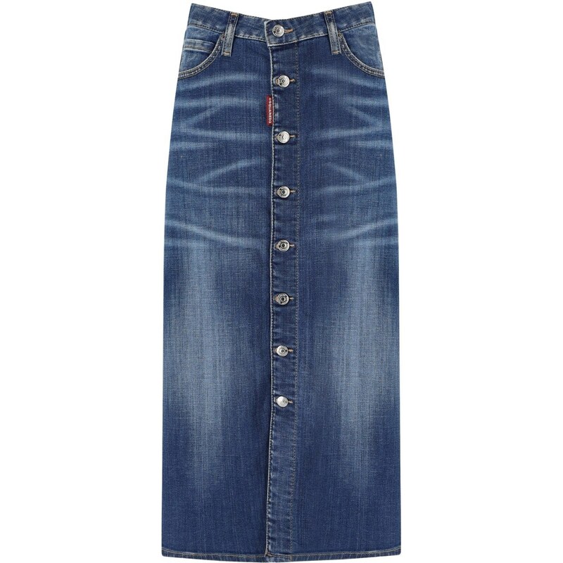 Gonna Lunga In Denim Blu Dsquared2 - Stileo.it