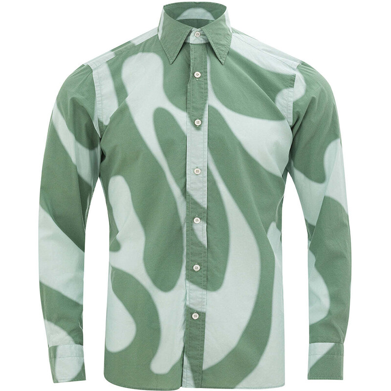 Camicia Tie-Dye Tom Ford 39 Verde 2000000005140 - Stileo.it