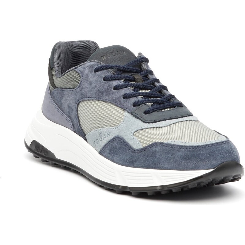 Sneakers Hogan Hyperlight in camoscio blu - Stileo.it