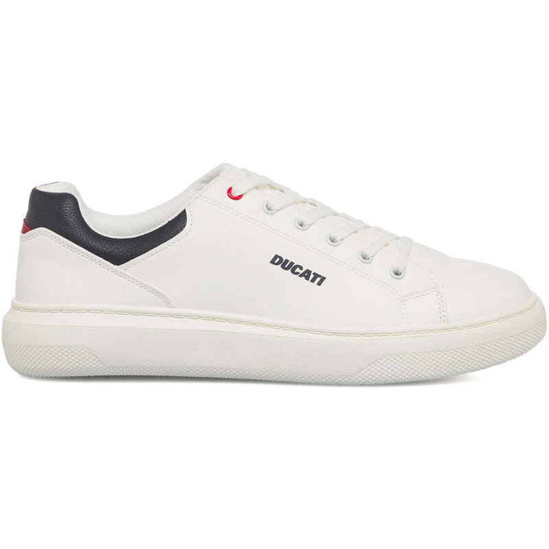 Sneakers bianche da uomo con logo laterale Ducati - Stileo.it