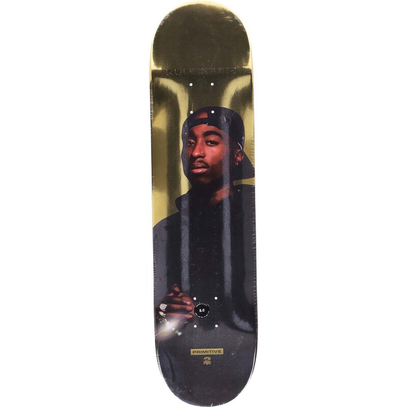 primitive Skateboard Tavola Uomo Rodriguez Shine Deck X 2pac Orange ...