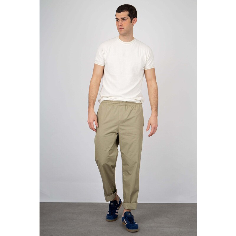 Aspesi Pantalone Ventura In Popeline Di Cotone Verde Chiaro Uomo - Stileo.it