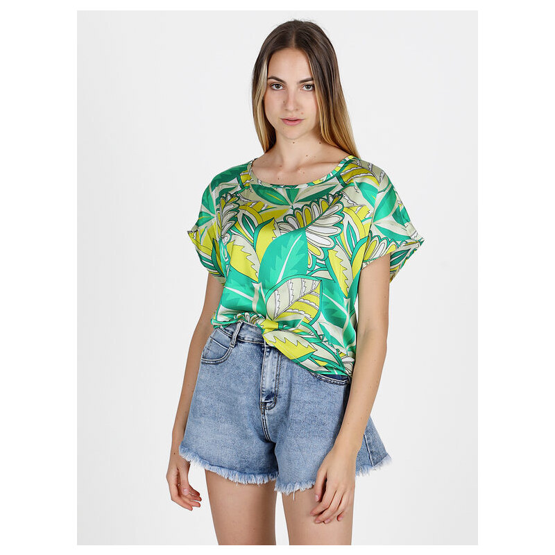 Sweet Miss Blusa Donna Con Stampa a Fantasia e Maniche Corte Bluse ...
