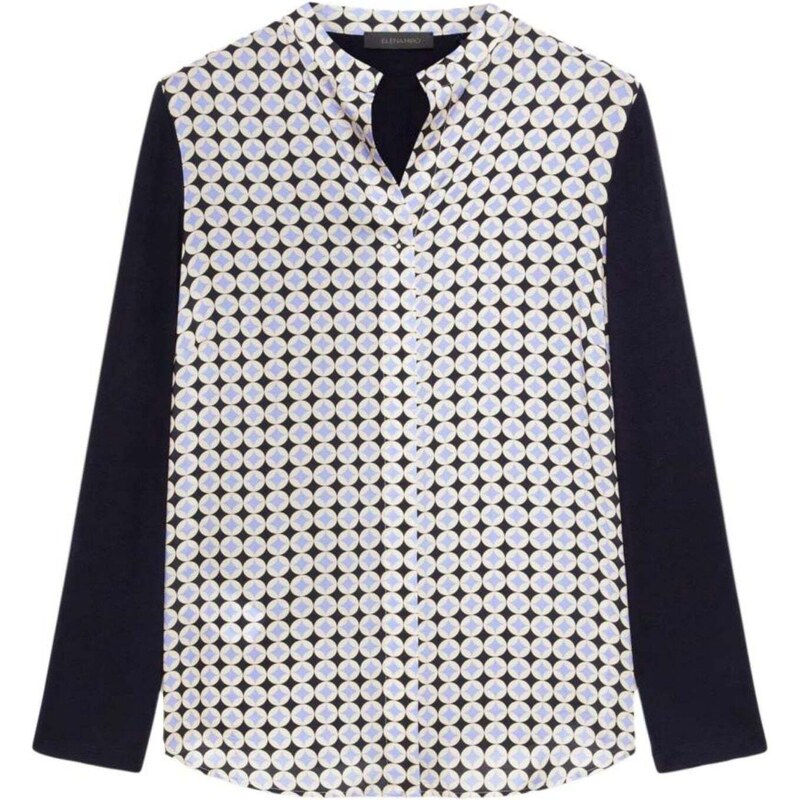 Elena Mirò Blusa Donna con collo alla coreana - Stileo.it