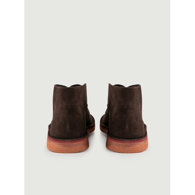 ANDREA MORANDO POLACCHINO DESERT BOOT IN CAMOSCIO TESTA MORO CON SUOLA ...