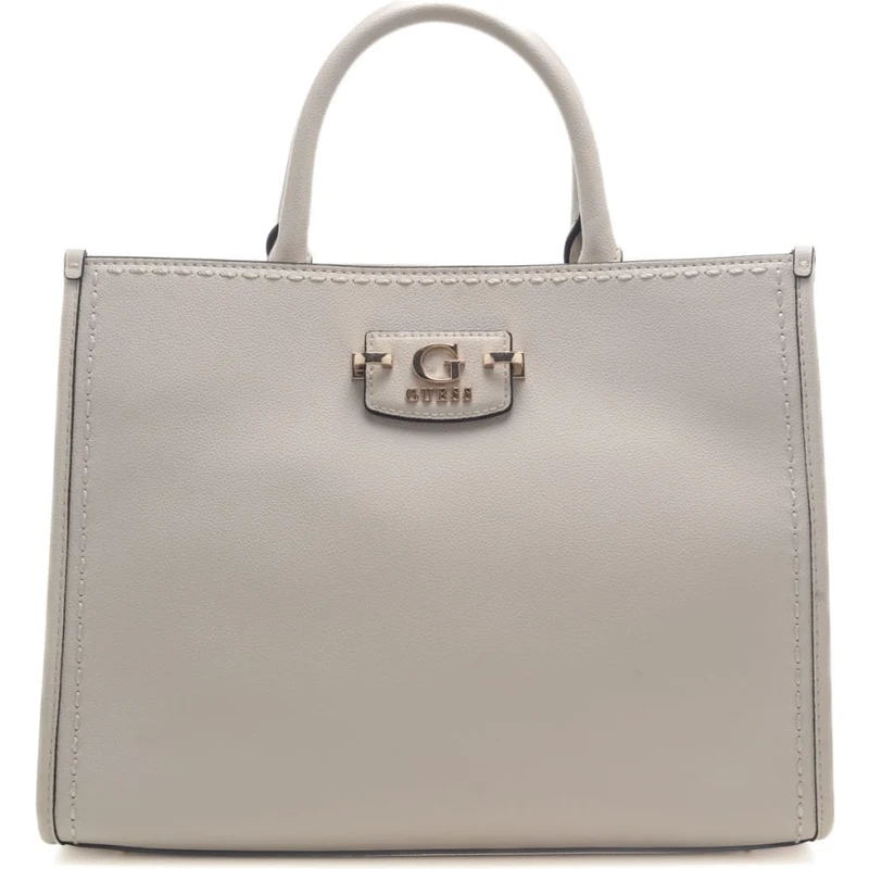 Guess borsa a mano da donna con cuciture decorative sul davanti bianca ...