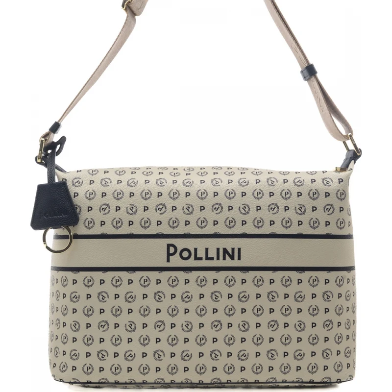 Pollini borsa a spalla da donna con pattern logo all over e manico in ...