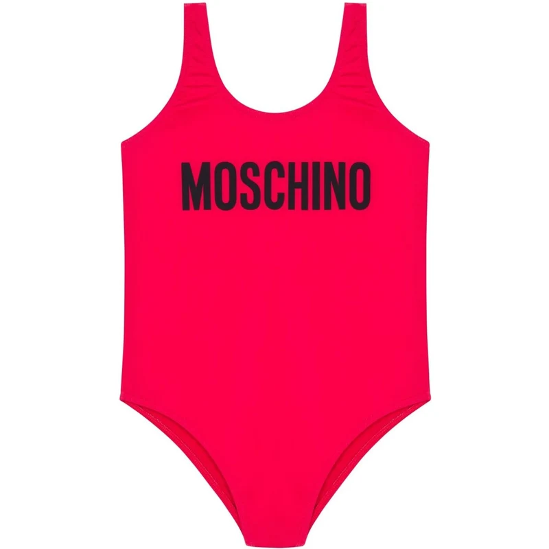 MOSCHINO KIDS Costume rosso intero logo lettering - Stileo.it