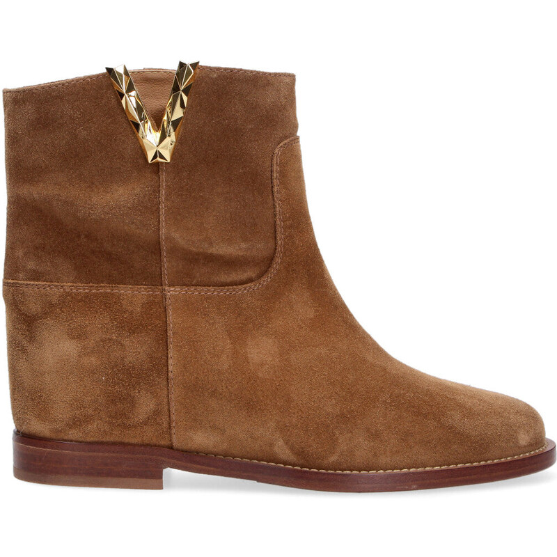 Via Roma 15 tronchetto Velour camoscio cuoio - Stileo.it