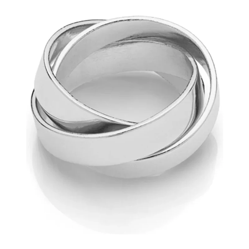 Anello Unoaerre donna in bronzo bianco modello trinity 2421 - Stileo.it