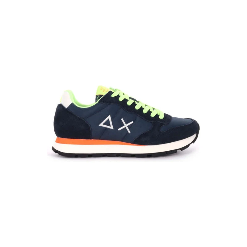 Sun68 Shoes Tom Fluo - Navy Sneakers Basse Uomo PE25 promo - Stileo.it