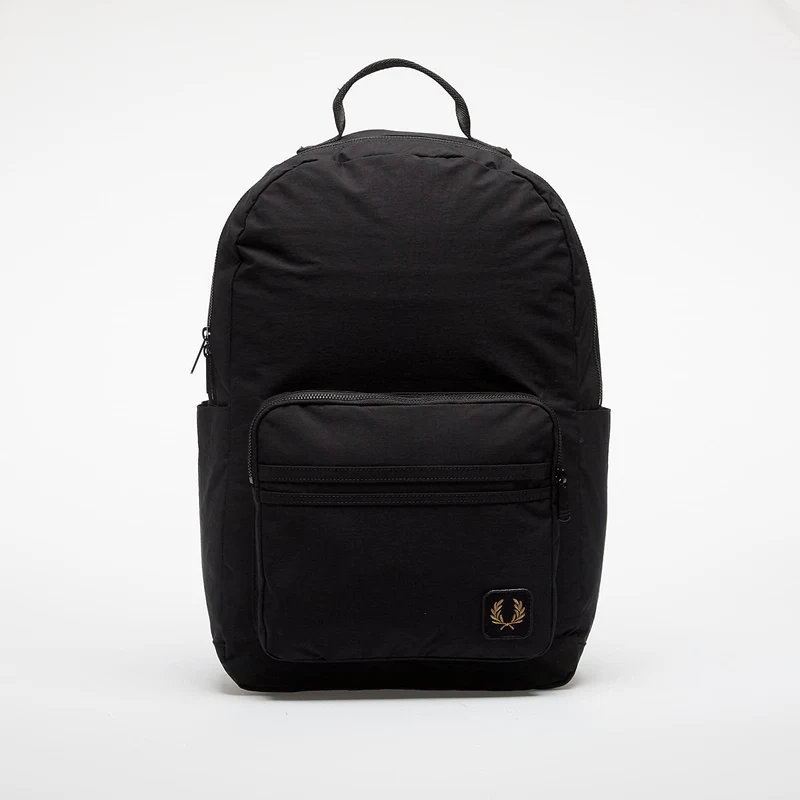 Zaino FRED PERRY Nylon Badge Backpack Black Universal - Stileo.it