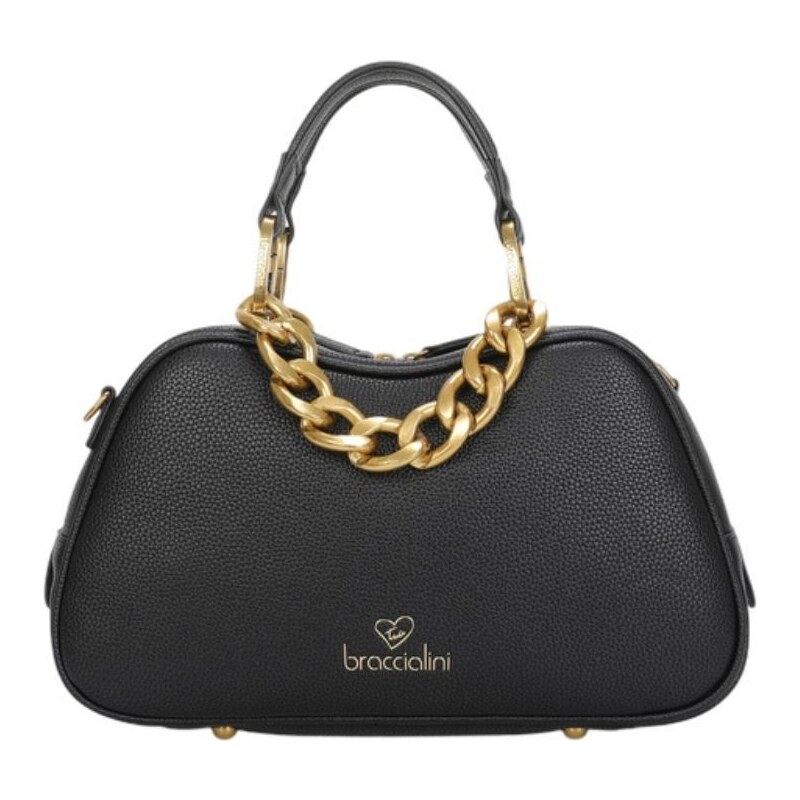 Braccialini - Borsa bauletto in simil pelle con maxi catena Candy ...